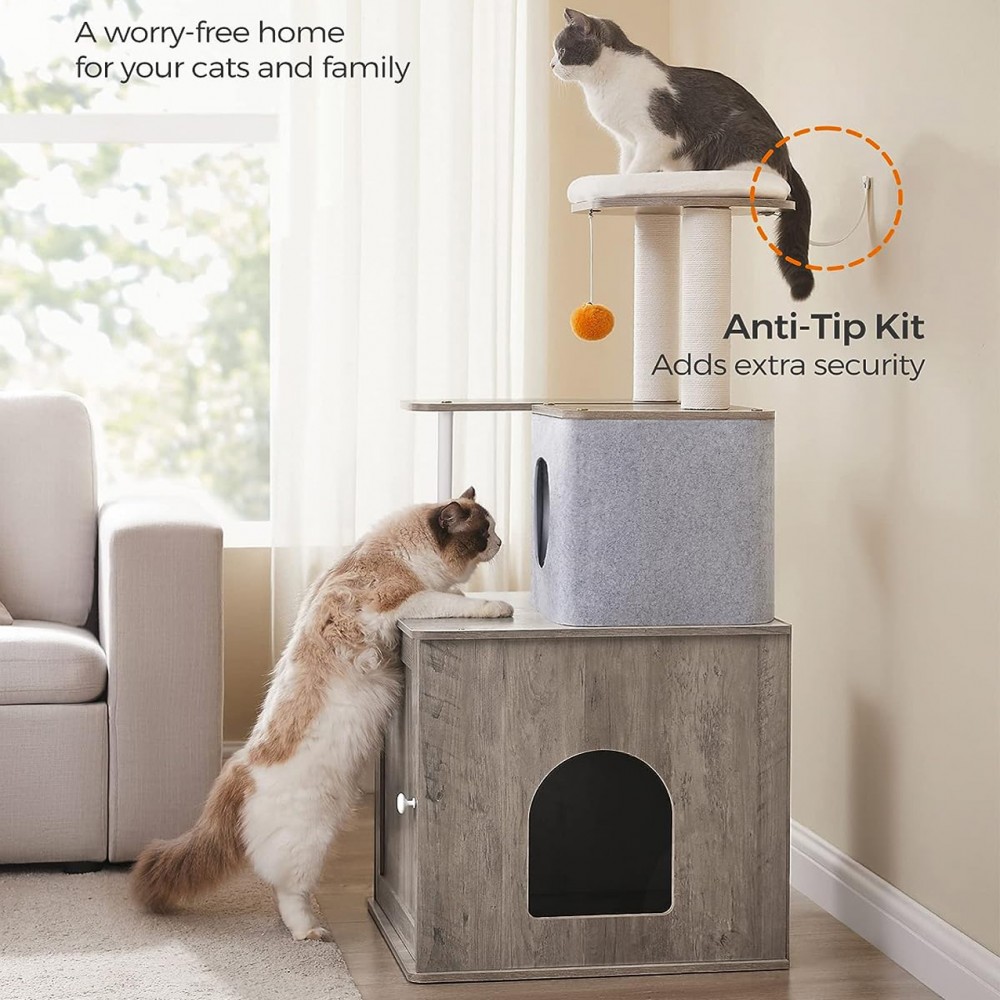 Stylish Cat Condo with Litter Box Enclosure