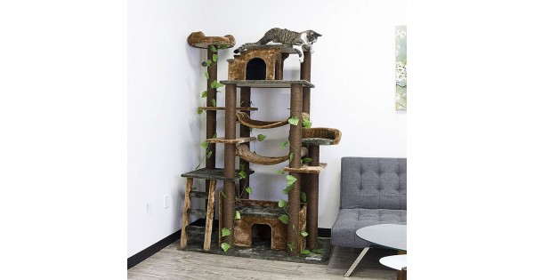 Cat Castle Tower with Two Hammocks