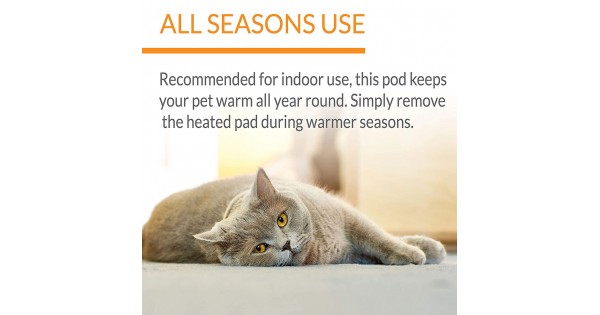 Modern Pod Shaped Heated Cat Bed