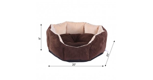 Round Velvet Kitty Cat Bed