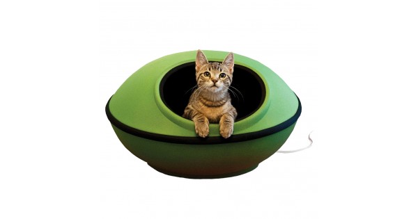 Modern Pod Shaped Heated Cat Bed