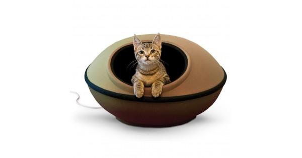 Modern Pod Shaped Heated Cat Bed